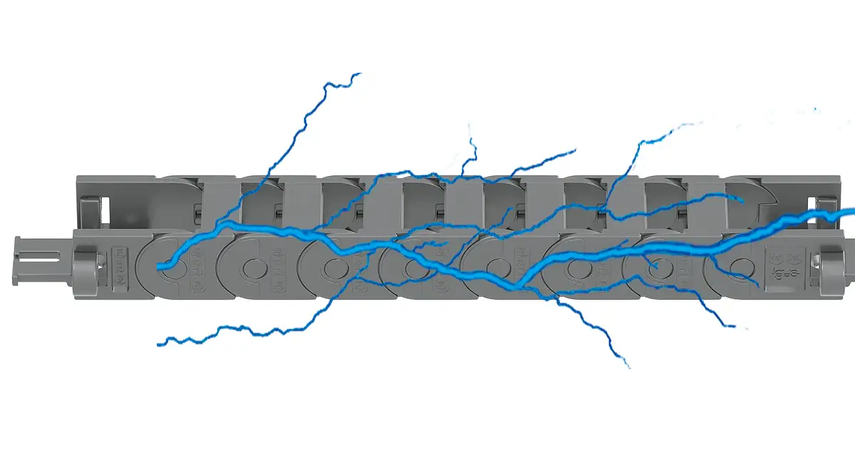 ESD energy chain E2C.10 series | One-piece, non-openable